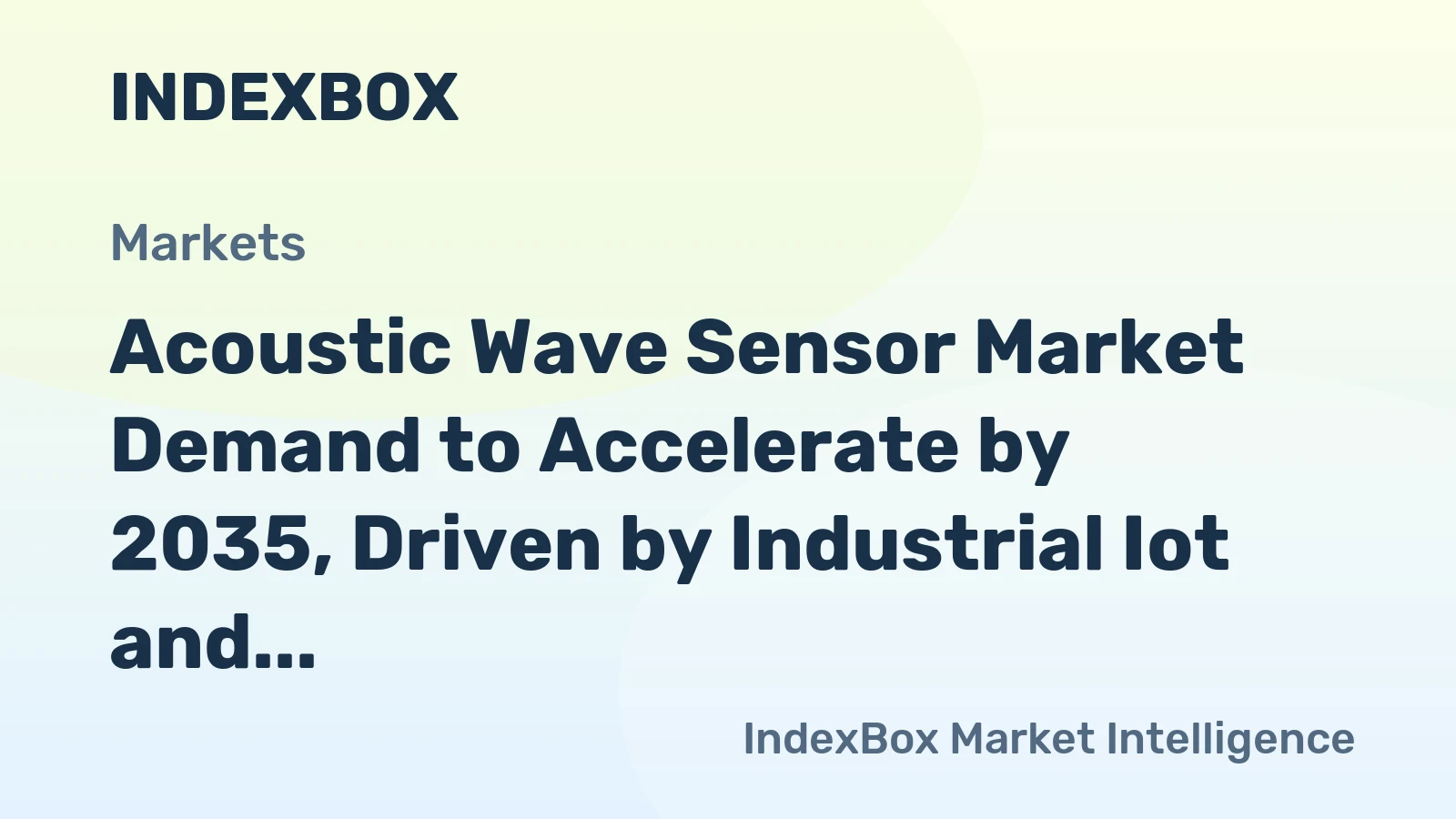 Acoustic Wave Sensor Market Demand to Accelerate by 2035, Driven by Industrial Iot and 5G Expansion