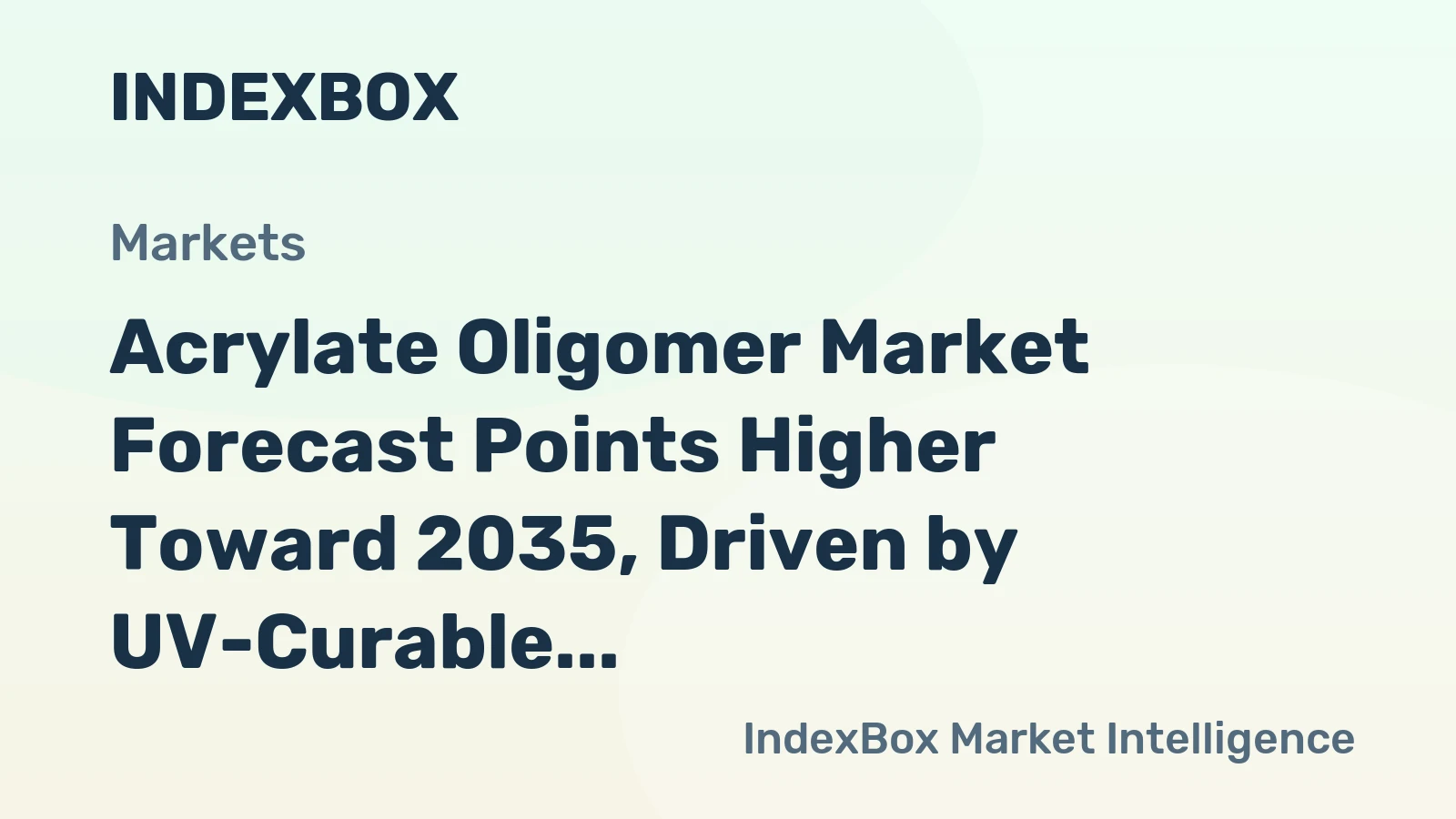 Acrylate Oligomer Market Forecast Points Higher Toward 2035, Driven by UV-Curable Coating Demand