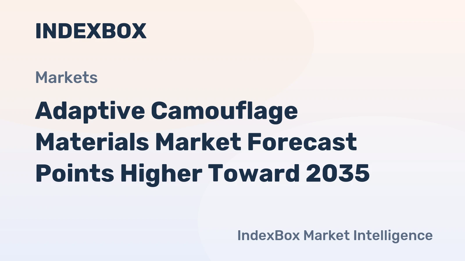 Adaptive Camouflage Materials Market Forecast Points Higher Toward 2035, Driven by Defense Modernization and Outdoor Recreation Demand