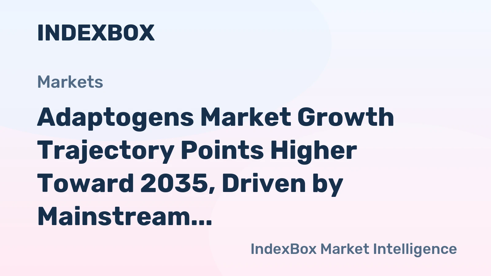 Adaptogens Market Growth Trajectory Points Higher Toward 2035, Driven by Mainstream Wellness Integration