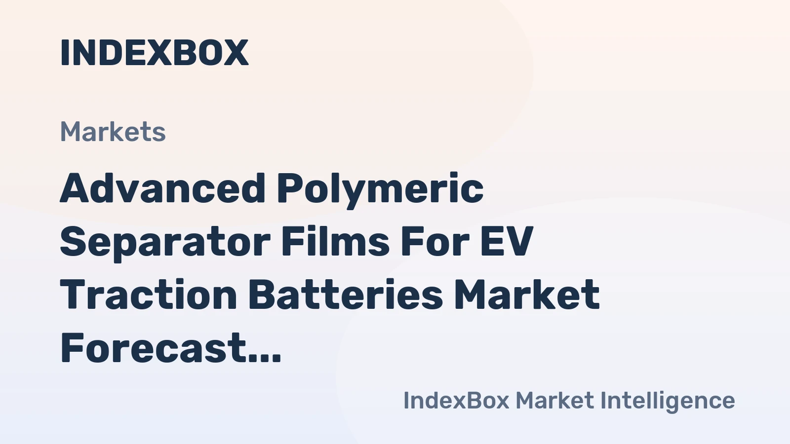 Advanced Polymeric Separator Films for EV Traction Batteries Market Forecast Points Higher Toward 2035, Driven by Global Battery Capacity Expansion