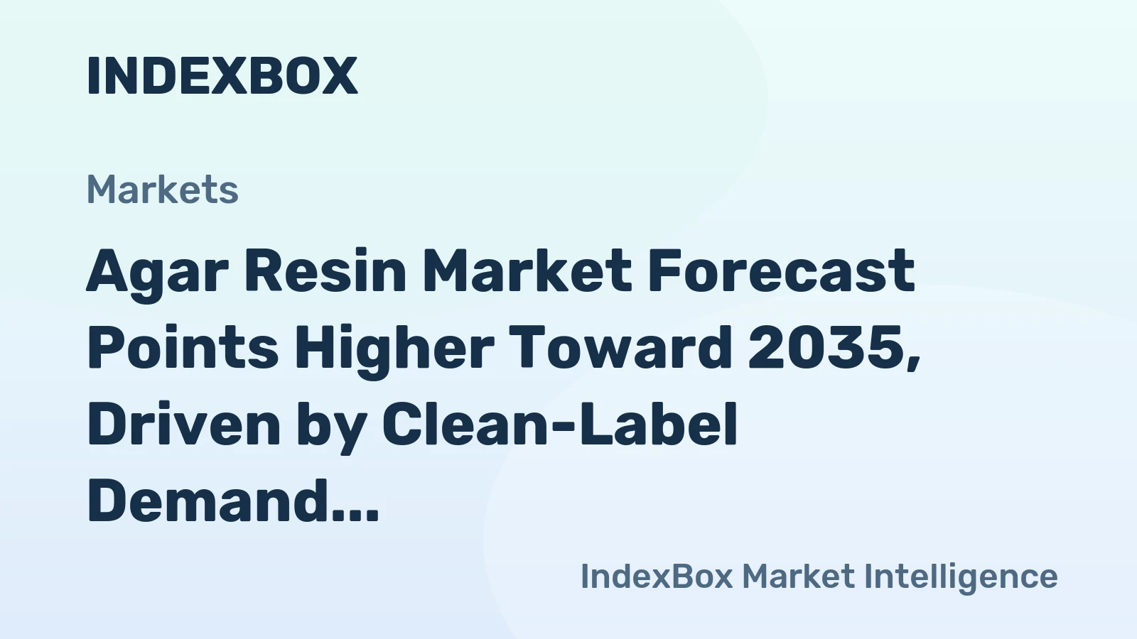 Agar Resin Market Forecast Points Higher Toward 2035, Driven by Clean-Label Demand in Food and Biotech