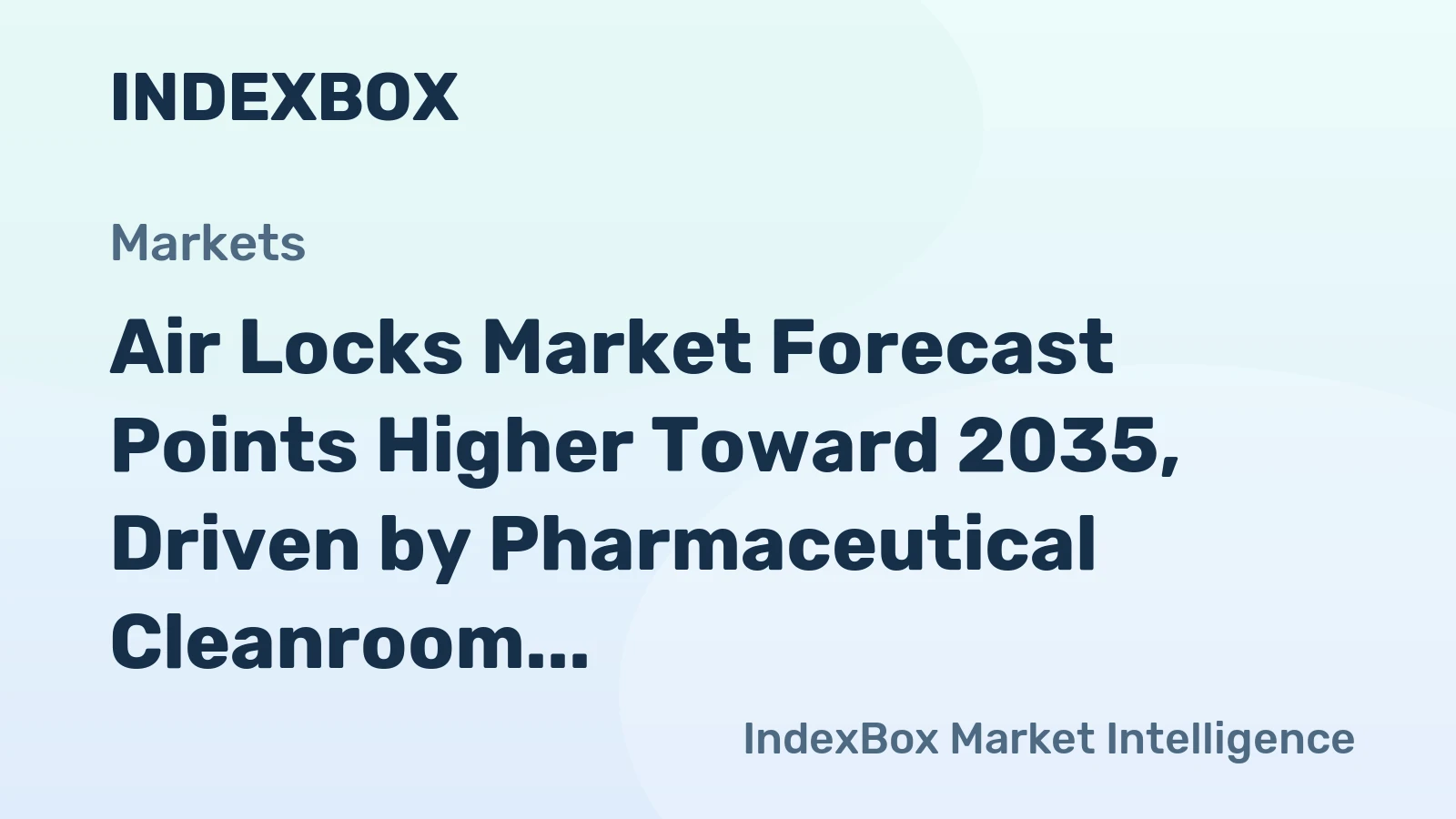 Air Locks Market Forecast Points Higher Toward 2035, Driven by Pharmaceutical Cleanroom Expansion
