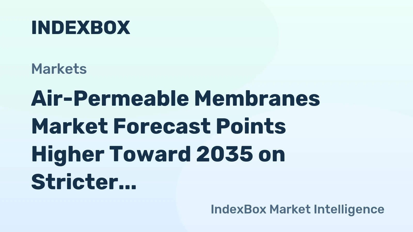 Air-Permeable Membranes Market Forecast Points Higher Toward 2035 on Stricter Building Energy Codes