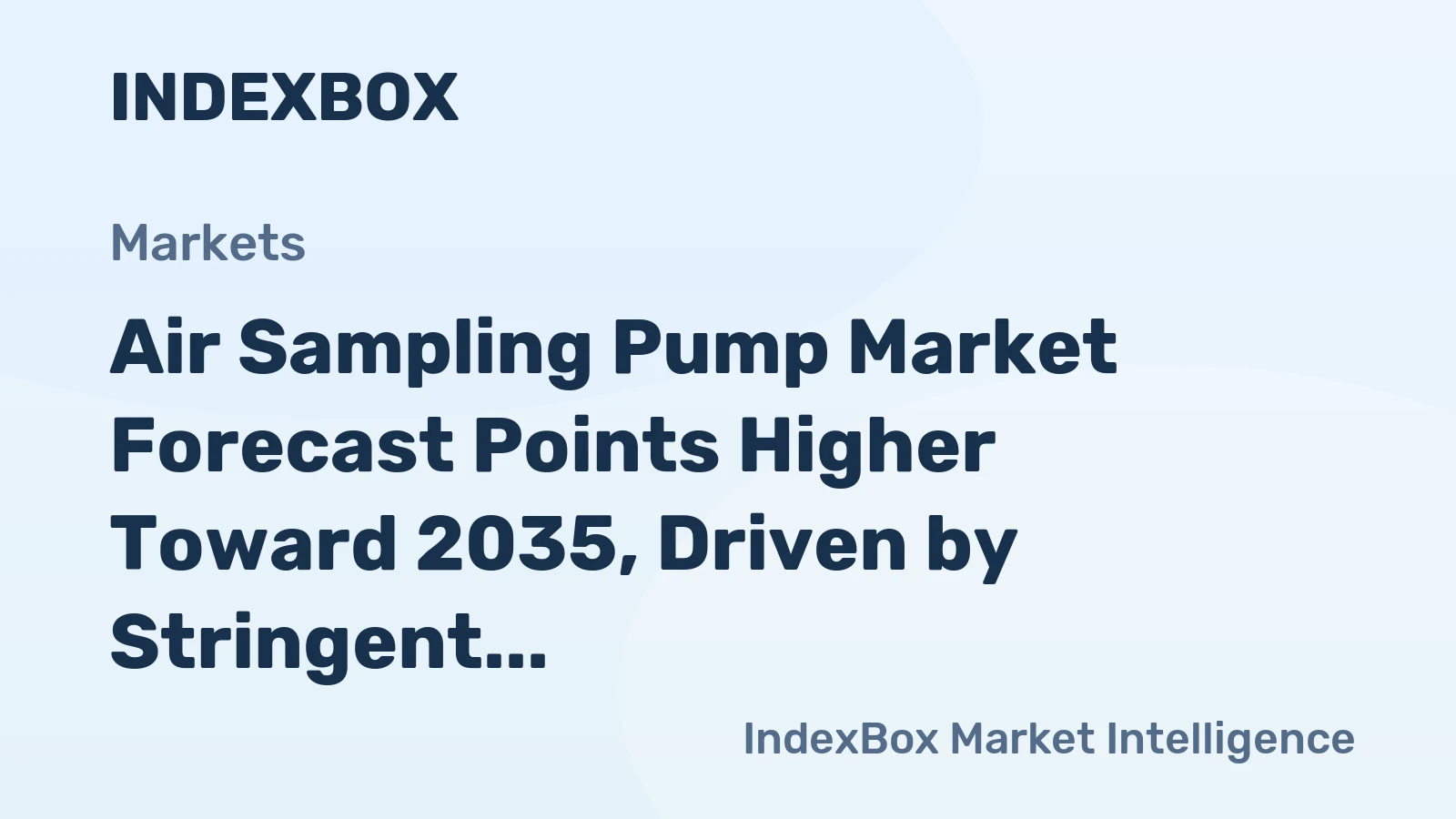 Air Sampling Pump Market Forecast Points Higher Toward 2035, Driven by Stringent Workplace Safety Norms