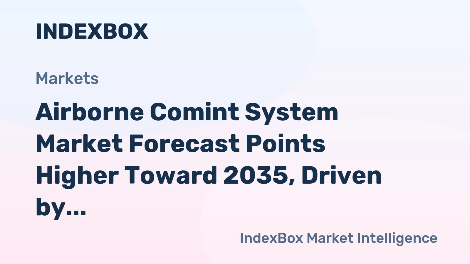 Airborne Comint System Market Forecast Points Higher Toward 2035, Driven by Electronic Warfare Modernization