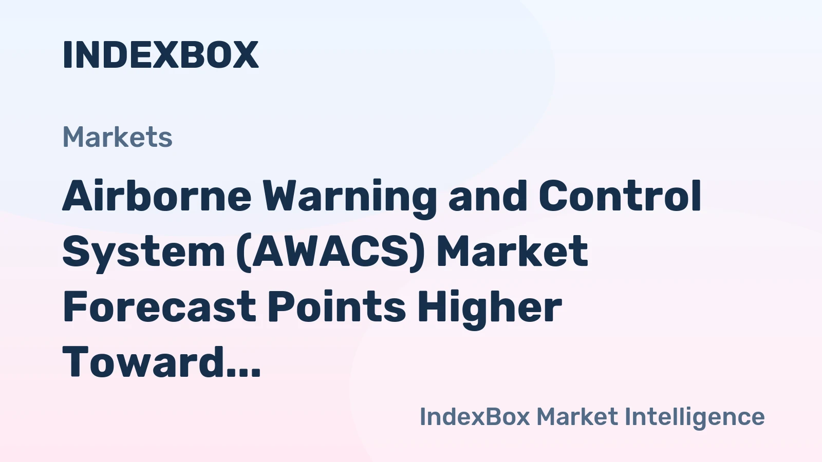 Airborne Warning and Control System (AWACS) Market Forecast Points Higher Toward 2035 on Network-Centric Warfare Demands