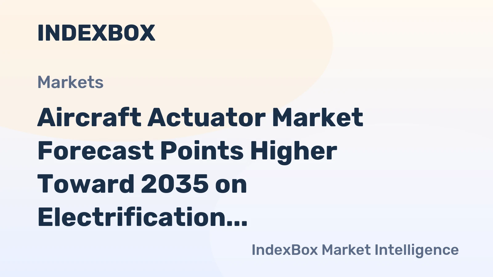Aircraft Actuator Market Forecast Points Higher Toward 2035 on Electrification and Fleet Renewal