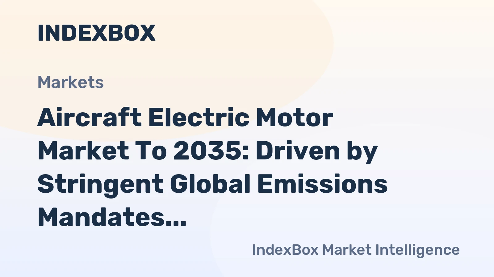 Aircraft Electric Motor Market to 2035: Driven by Stringent Global Emissions Mandates and Fleet Modernization