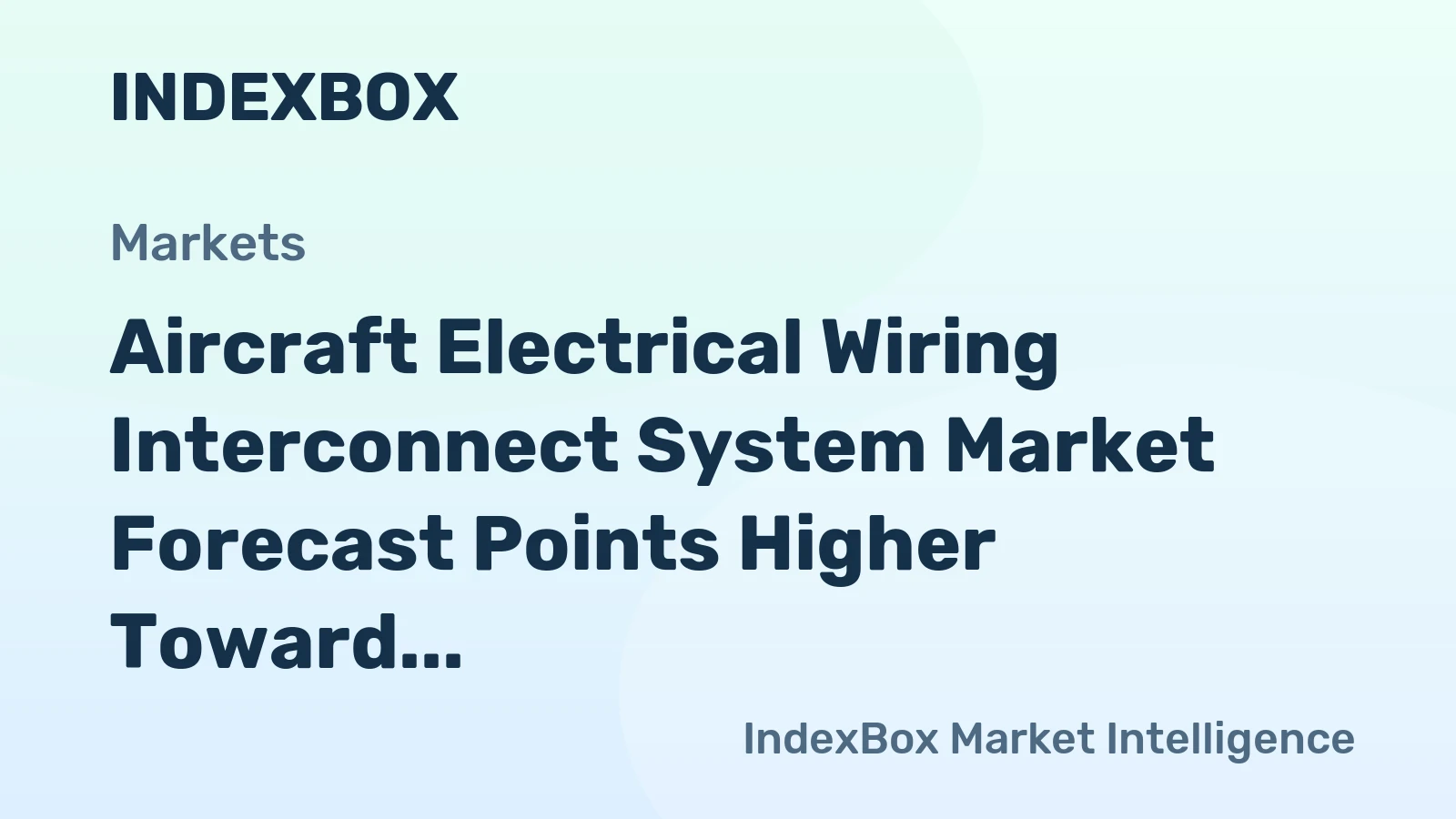 Aircraft Electrical Wiring Interconnect System Market Forecast Points Higher Toward 2035 Driven by More-Electric Aircraft Demand