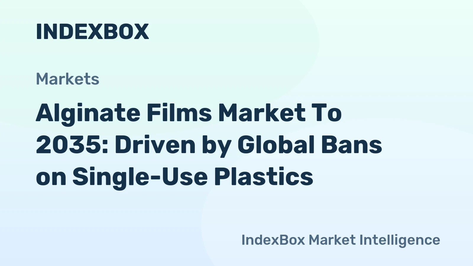 Alginate Films Market to 2035: Driven by Global Bans on Single-Use Plastics