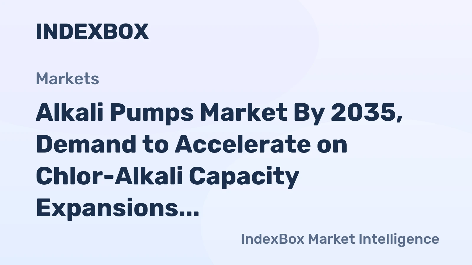 Alkali Pumps Market by 2035, Demand to Accelerate on Chlor-Alkali Capacity Expansions and Chemical Processing Modernization