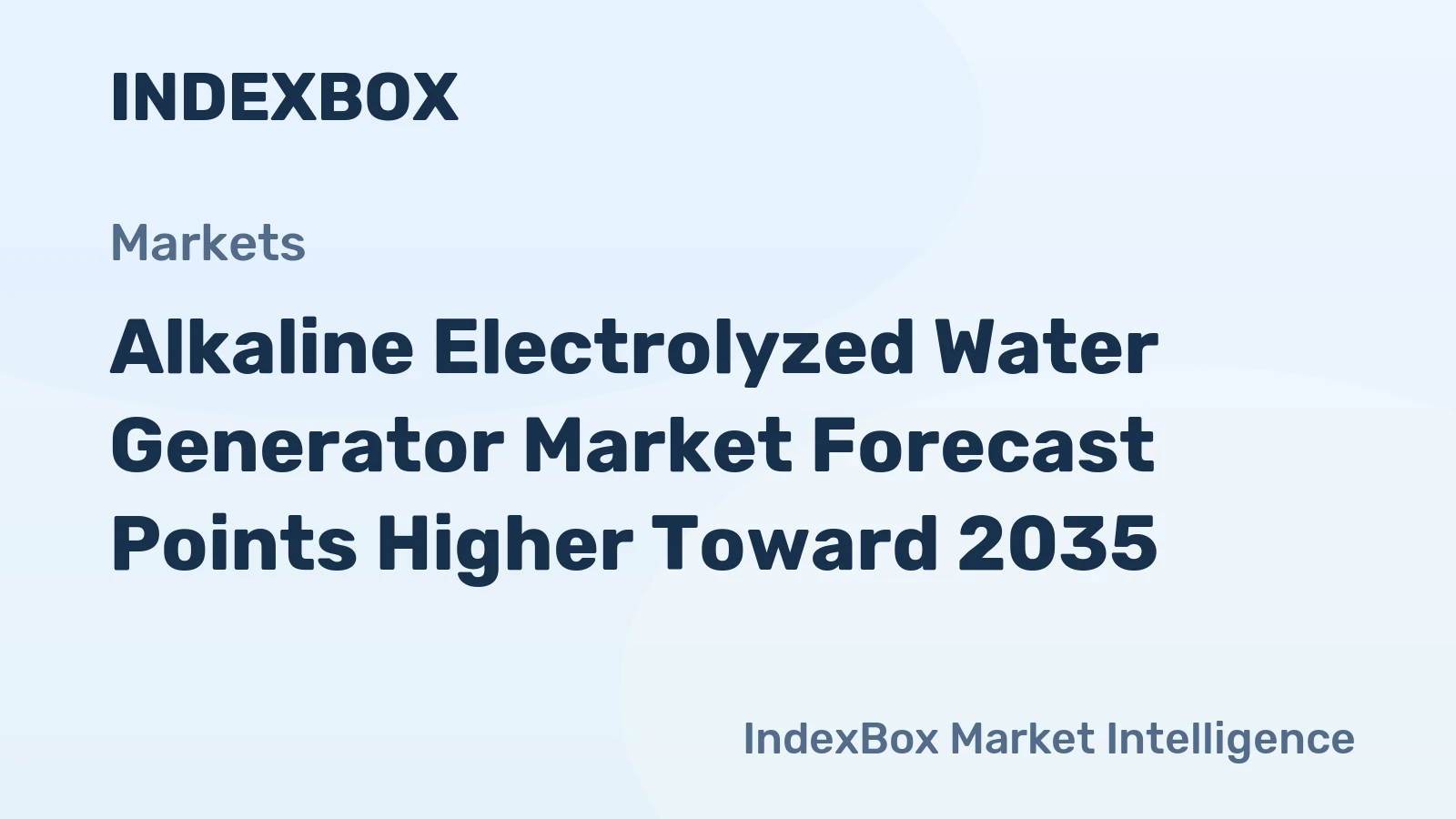 Alkaline Electrolyzed Water Generator Market Forecast Points Higher Toward 2035, Driven by Health-Conscious Consumer Demand