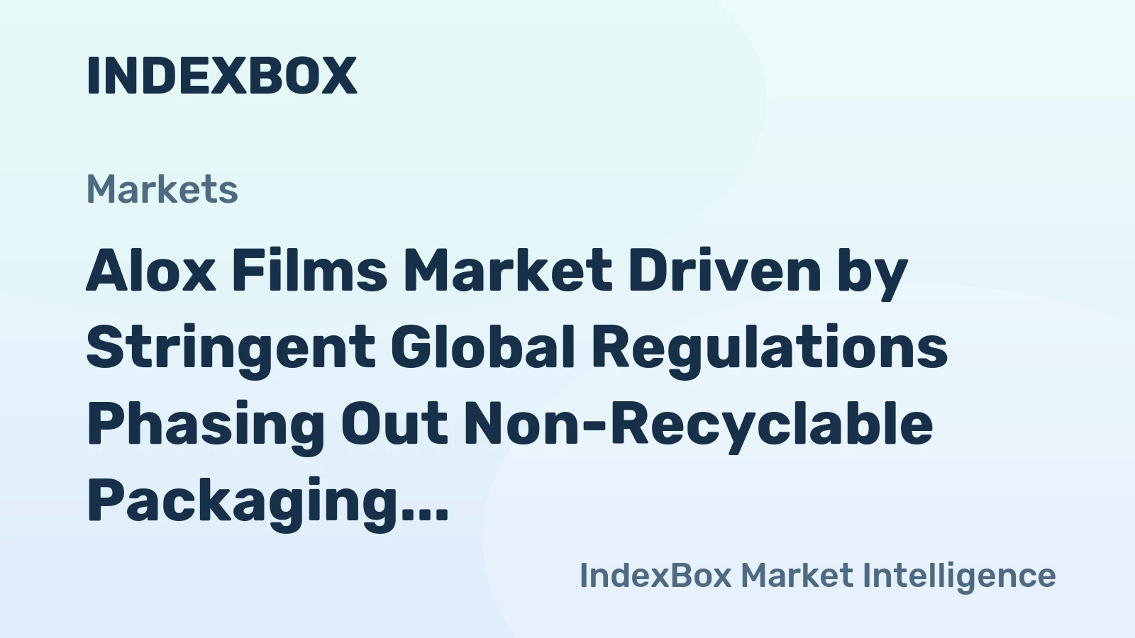 Alox Films Market Driven by Stringent Global Regulations Phasing Out Non-Recyclable Packaging Through 2035