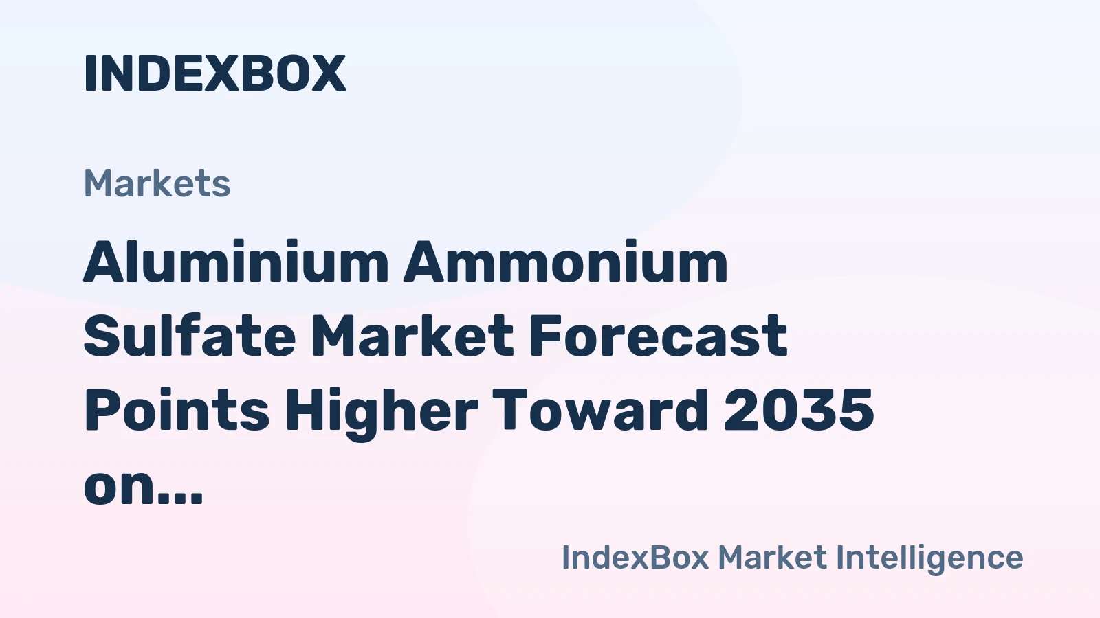 Aluminium Ammonium Sulfate Market Forecast Points Higher Toward 2035 on Water Treatment Demand