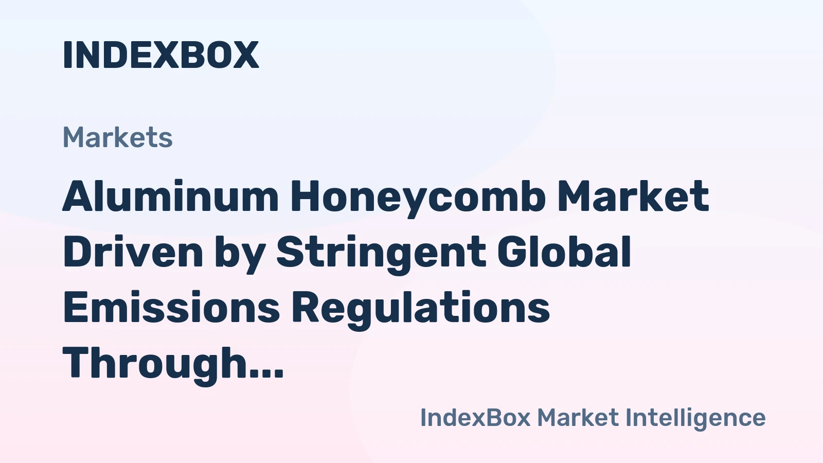 Aluminum Honeycomb Market Driven by Stringent Global Emissions Regulations Through 2035