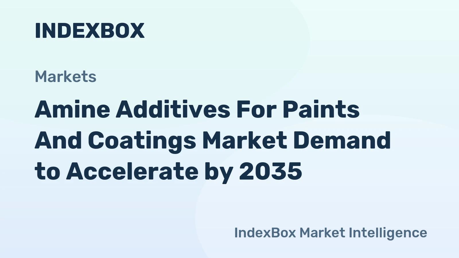 Amine Additives for Paints and Coatings Market Demand to Accelerate by 2035, Supported by Waterborne Formulation Shift