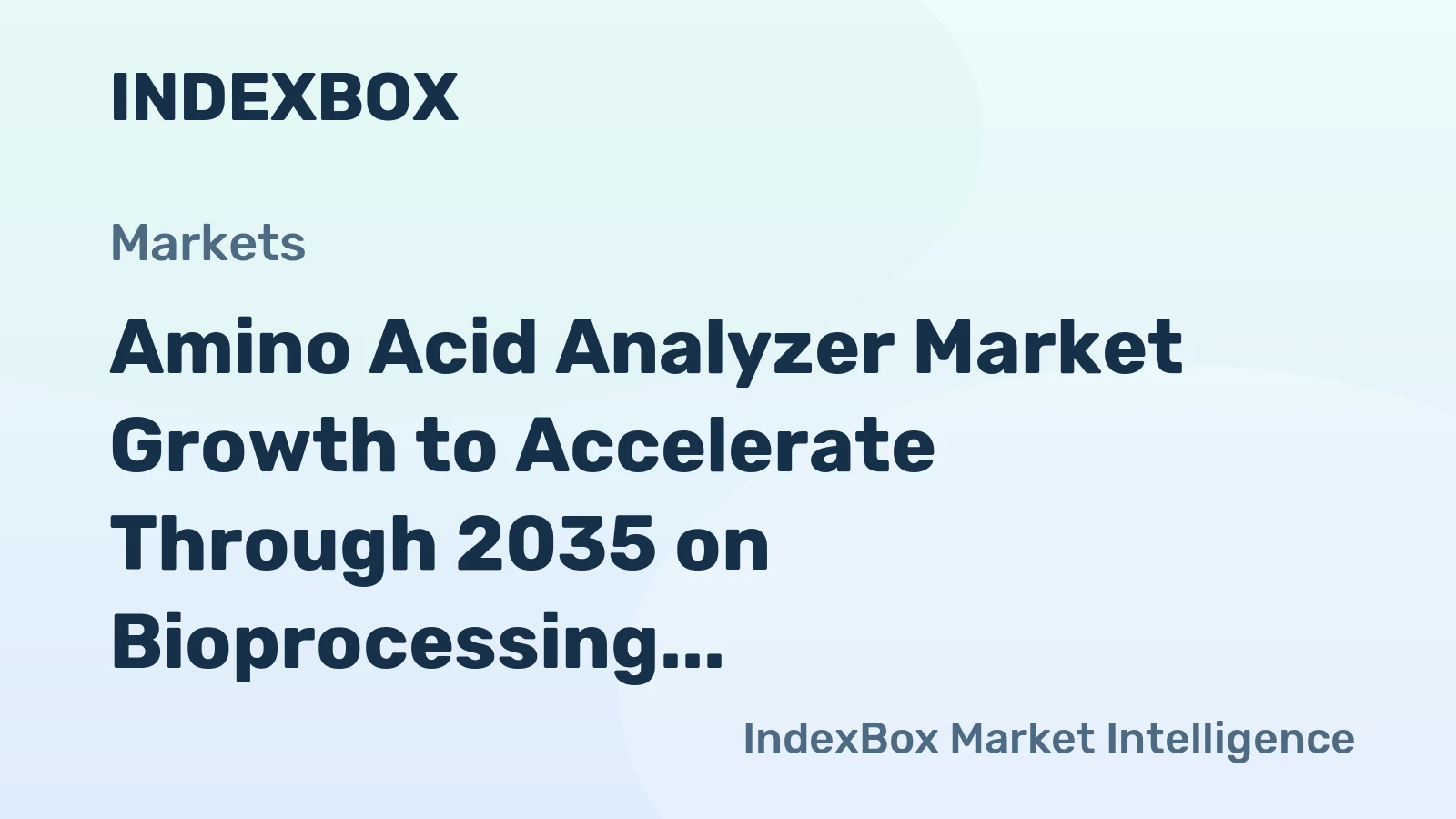 Amino Acid Analyzer Market Growth to Accelerate Through 2035 on Bioprocessing Expansion and Regulatory Stringency
