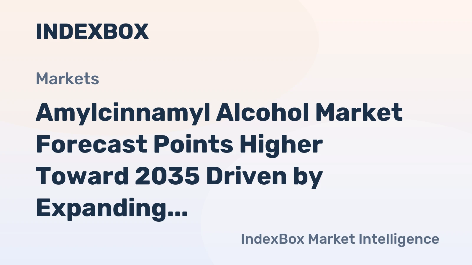 Amylcinnamyl Alcohol Market Forecast Points Higher Toward 2035 Driven by Expanding Cosmetics Manufacturing in Asia