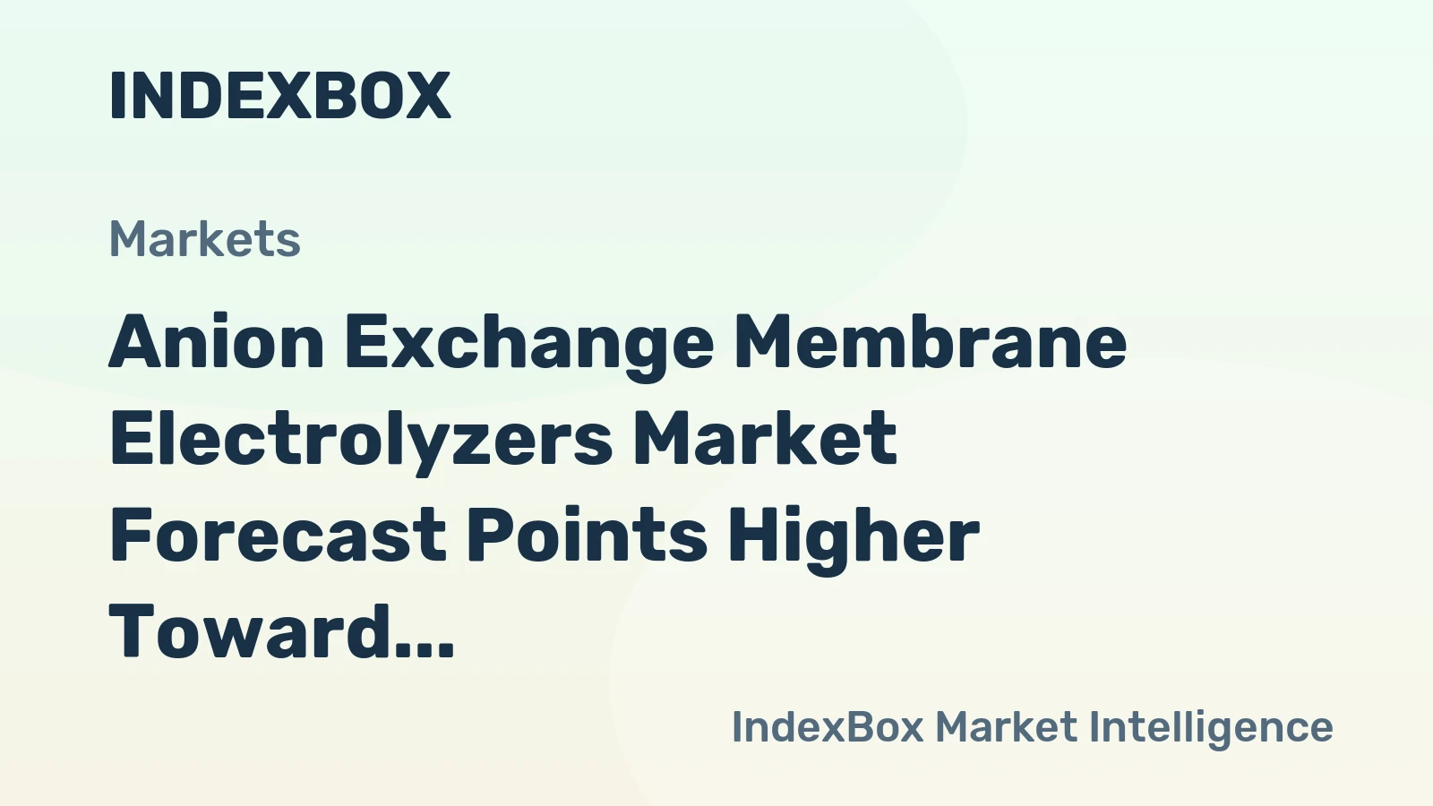 Anion Exchange Membrane Electrolyzers Market Forecast Points Higher Toward 2035, Driven by Green Hydrogen Mandates