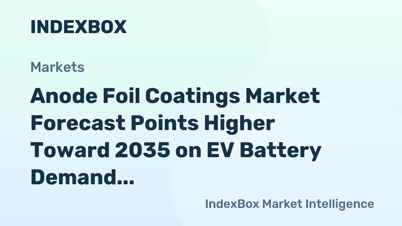 Anode Foil Coatings Market Forecast Points Higher Toward 2035 on EV Battery Demand