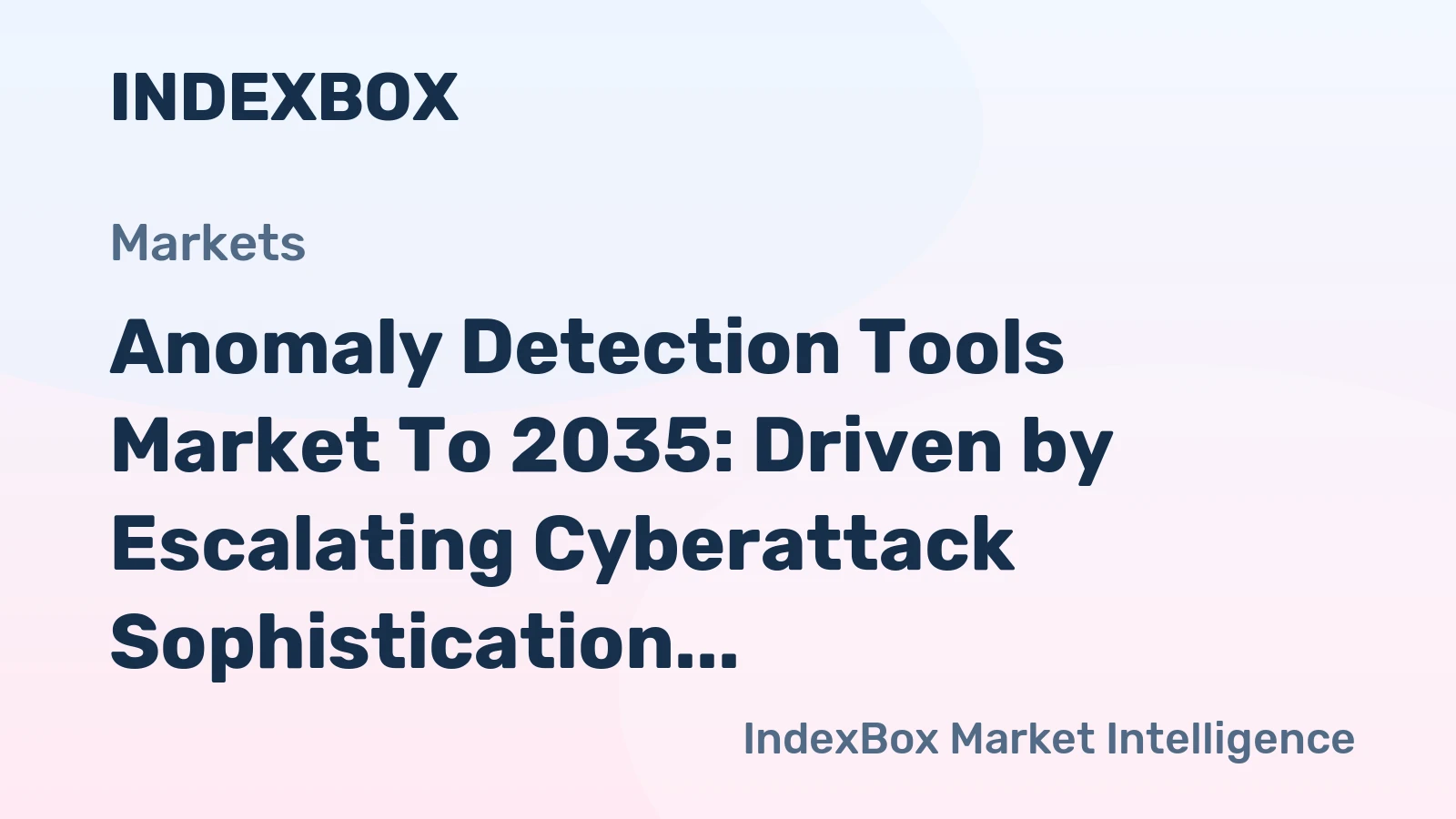 Anomaly Detection Tools Market to 2035: Driven by Escalating Cyberattack Sophistication and Demand for Operational Resilience