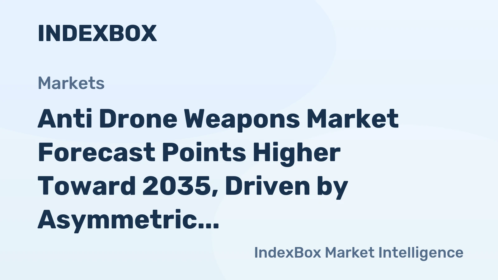 Anti Drone Weapons Market Forecast Points Higher Toward 2035, Driven by Asymmetric Threats