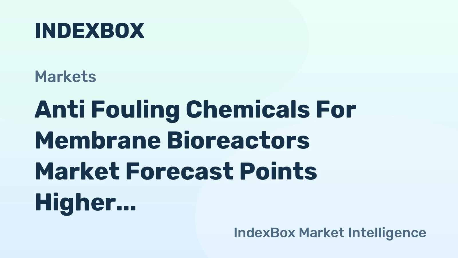 Anti Fouling Chemicals for Membrane Bioreactors Market Forecast Points Higher Toward 2035, Driven by Expanding Water Reuse Mandates