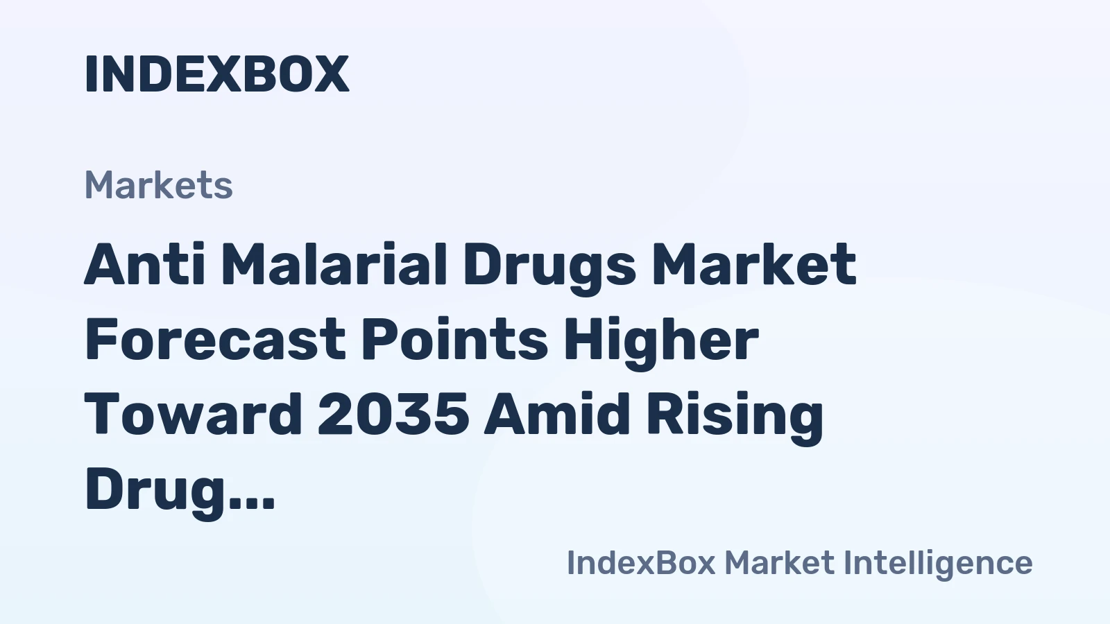 Anti Malarial Drugs Market Forecast Points Higher Toward 2035 Amid Rising Drug Resistance and Global Eradication Efforts