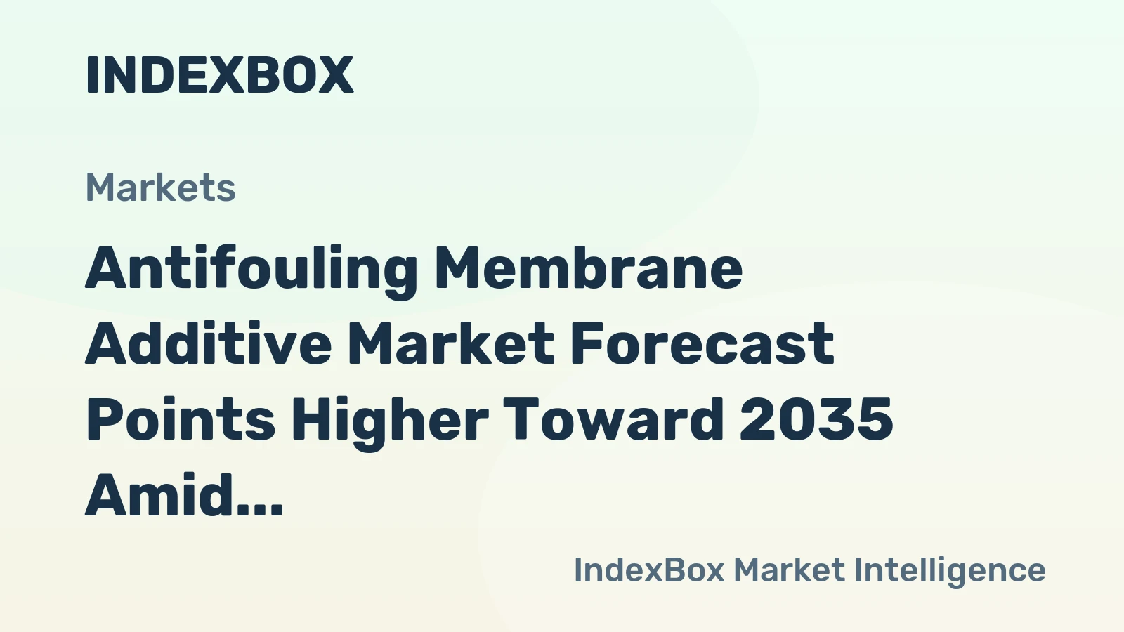 Antifouling Membrane Additive Market Forecast Points Higher Toward 2035 Amid Desalination Expansion