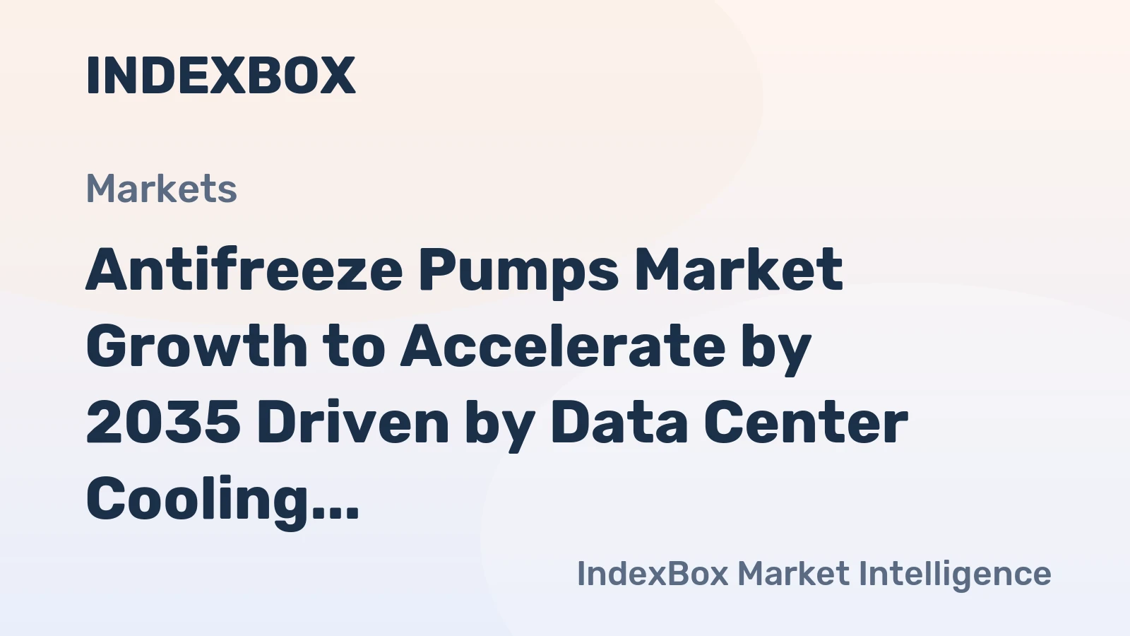 Antifreeze Pumps Market Growth to Accelerate by 2035 Driven by Data Center Cooling and Industrial Expansion