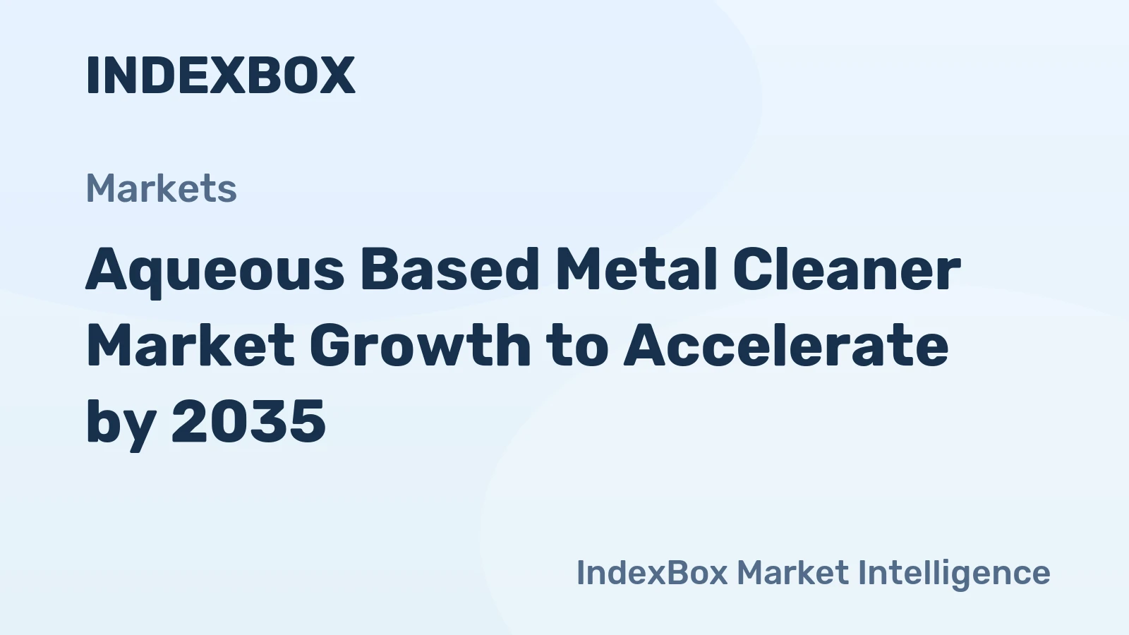 Aqueous Based Metal Cleaner Market Growth to Accelerate by 2035, Driven by Regulatory Phase-Out of Solvent-Based Cleaners