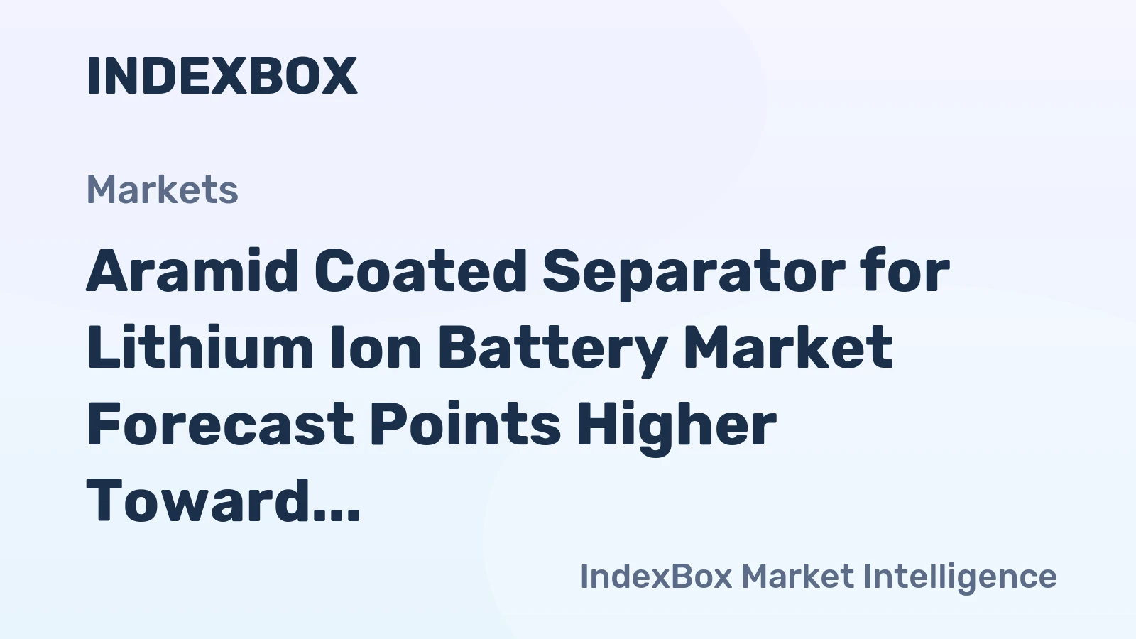 Aramid Coated Separator for Lithium Ion Battery Market Forecast Points Higher Toward 2035 on Thermal Safety Mandates