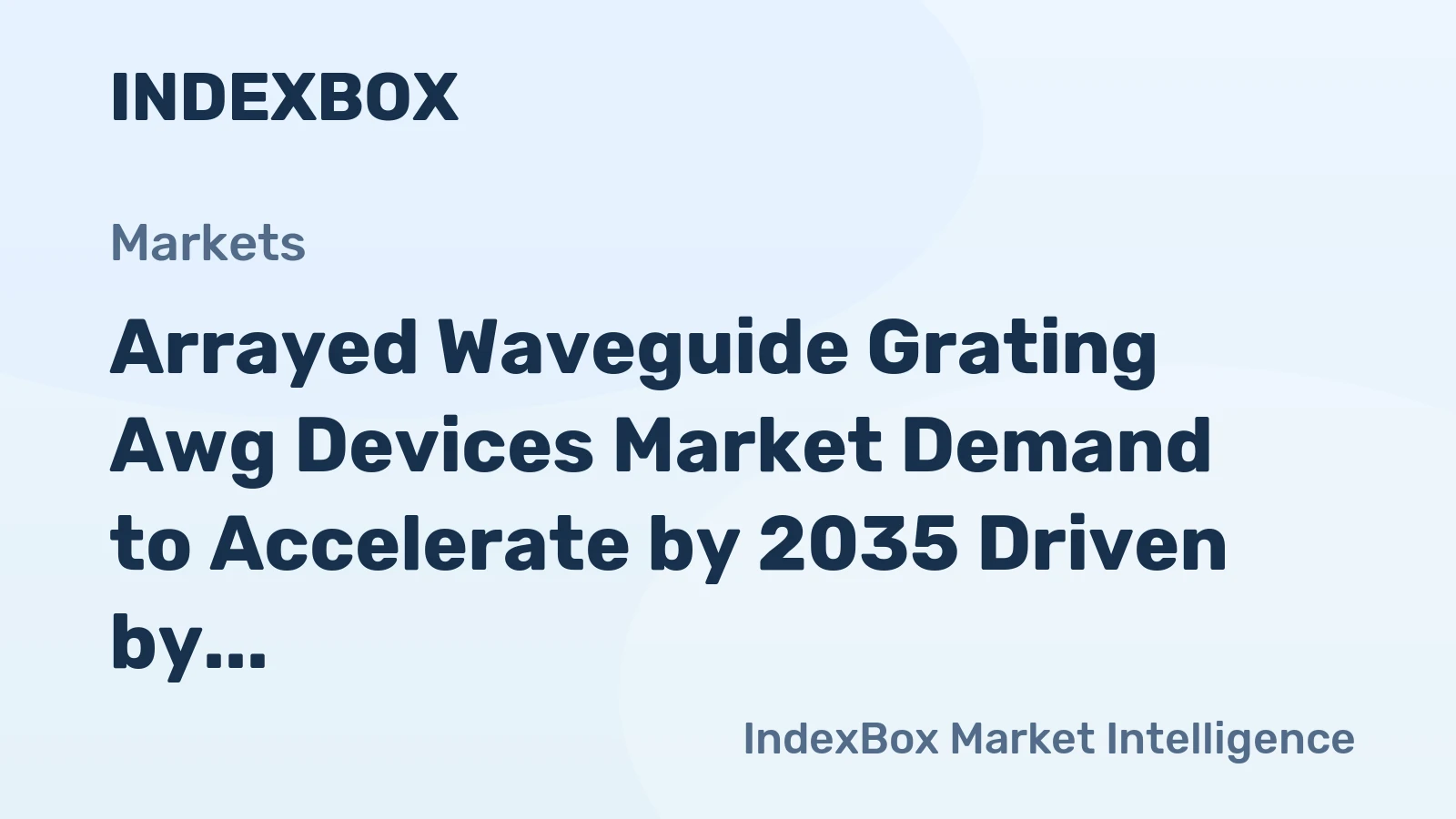 Arrayed Waveguide Grating Awg Devices Market Demand to Accelerate by 2035 Driven by 800G Coherent Optics and Data Center Interconnect Expansion