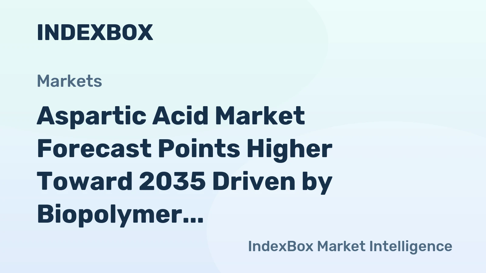 Aspartic Acid Market Forecast Points Higher Toward 2035 Driven by Biopolymer Demand and Clean-Label Trends