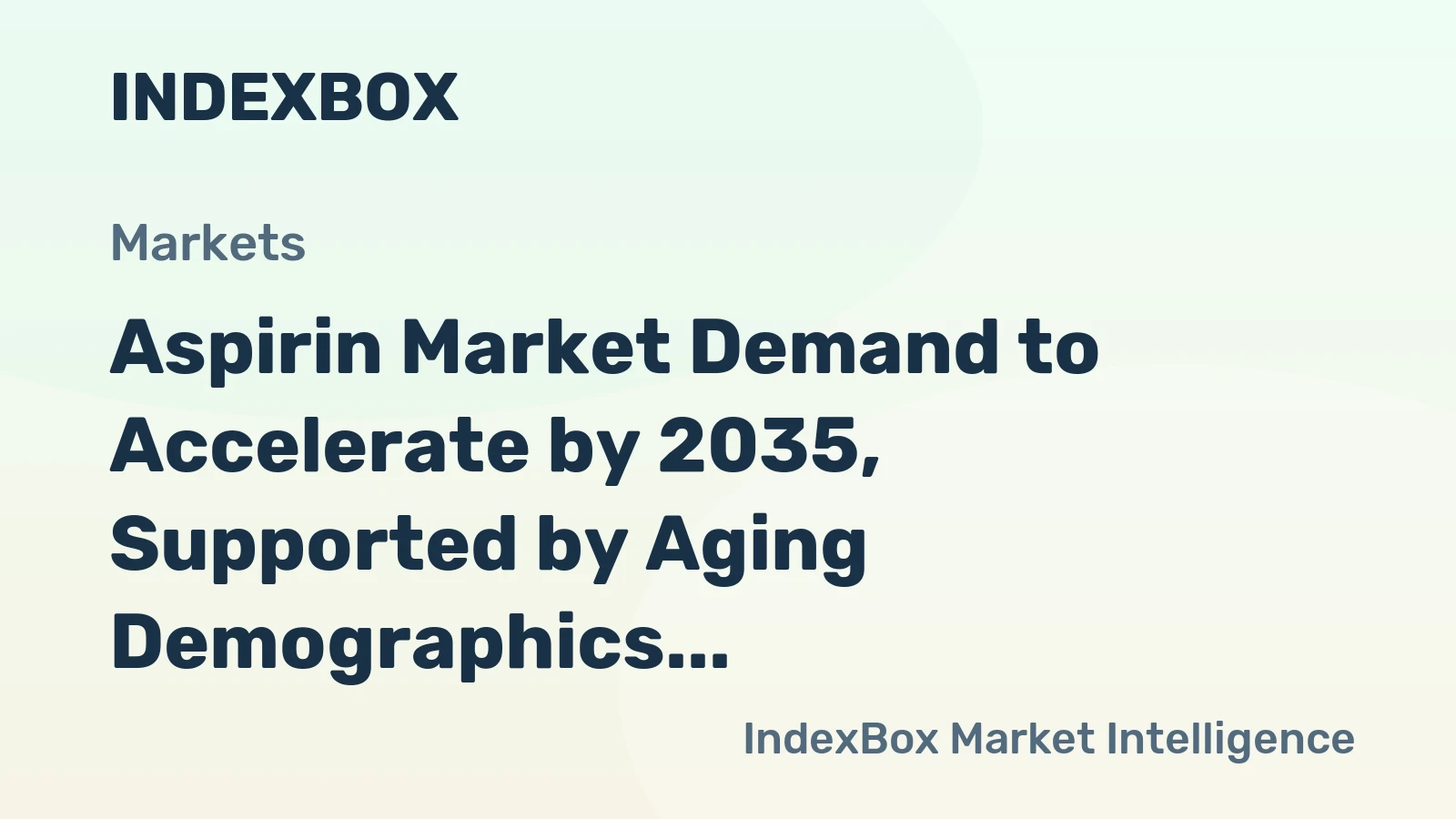 Aspirin Market Demand to Accelerate by 2035, Supported by Aging Demographics and Cardiovascular Prophylaxis Trends