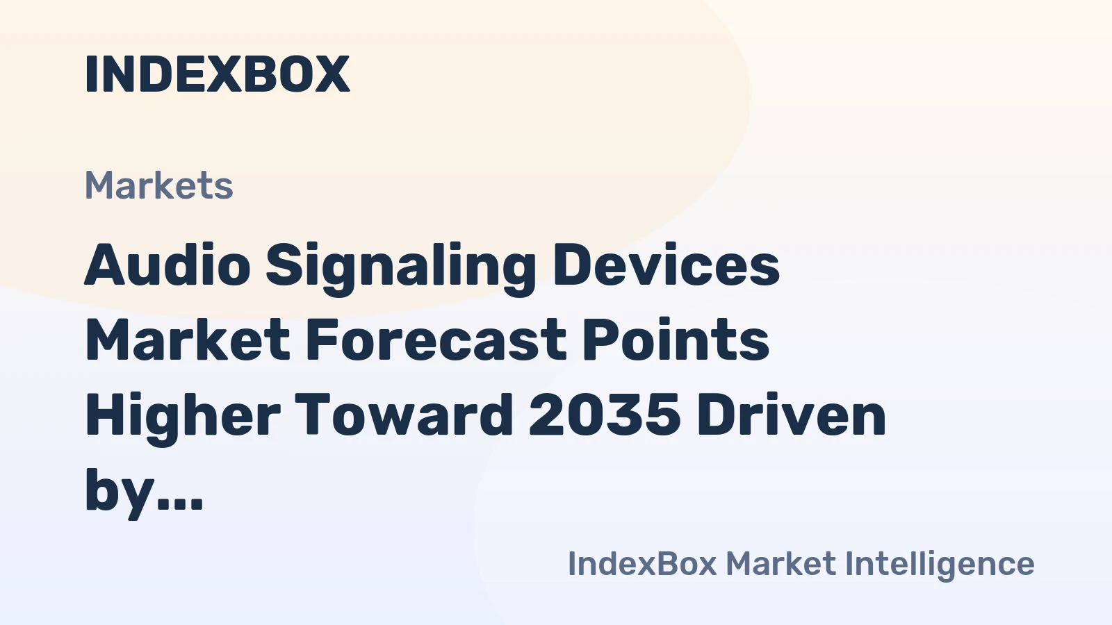 Audio Signaling Devices Market Forecast Points Higher Toward 2035 Driven by Industrial Safety Mandates and Factory Automation