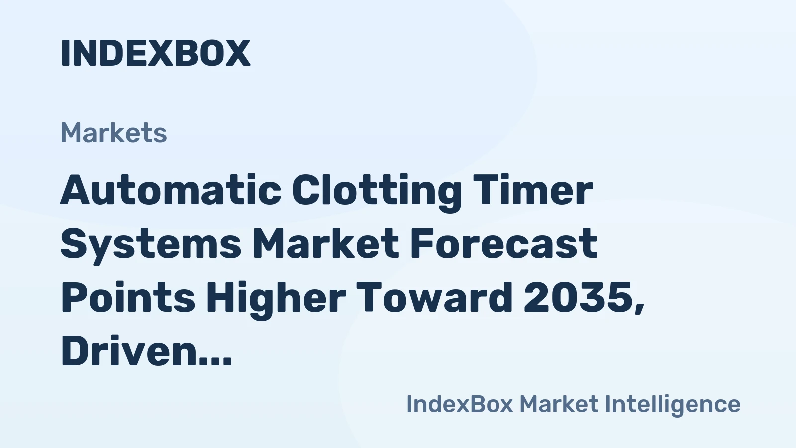 Automatic Clotting Timer Systems Market Forecast Points Higher Toward 2035, Driven by Aging Demographics