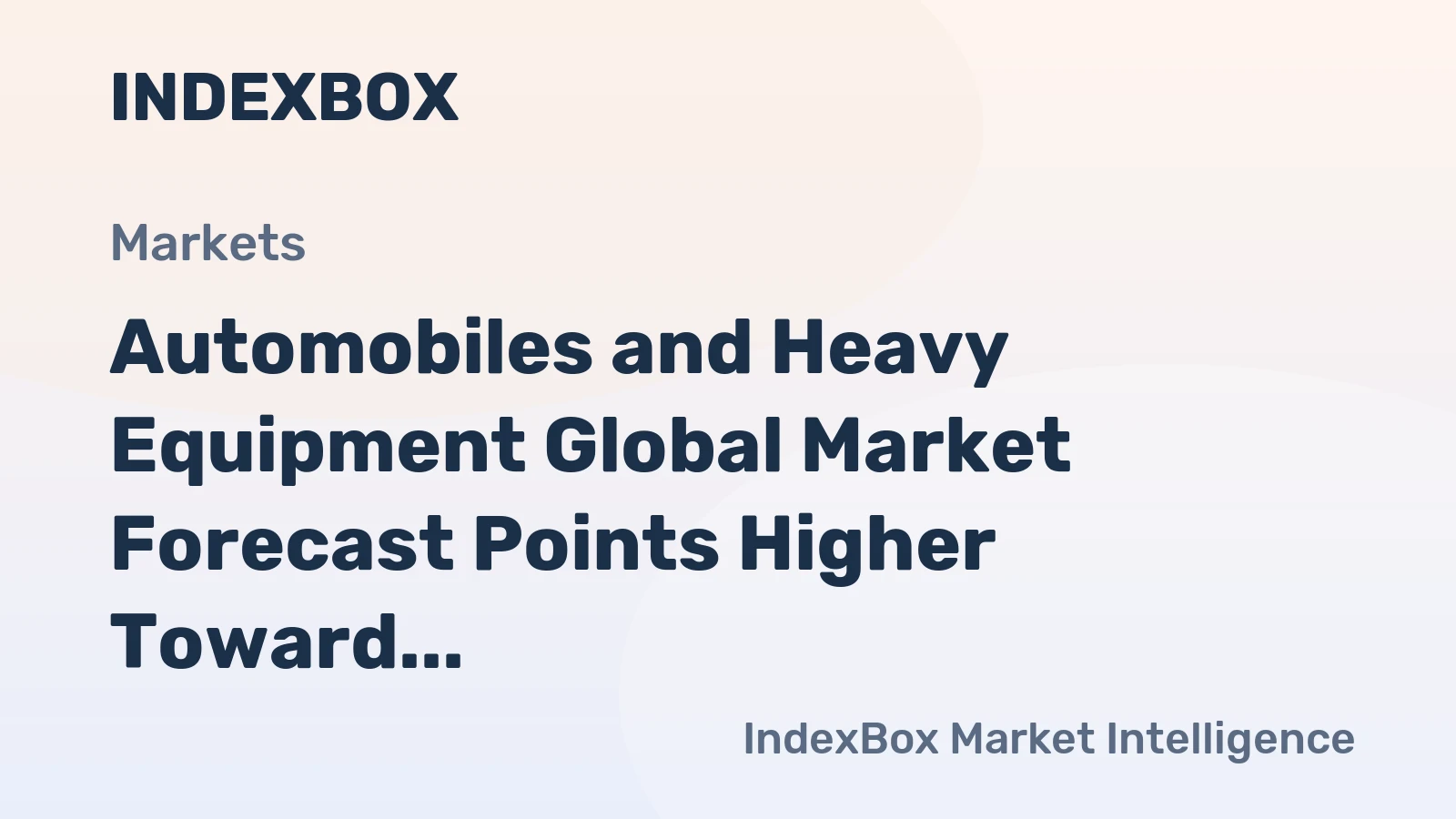Automobiles and Heavy Equipment Global Market Forecast Points Higher Toward 2035 on Rising Electronics Content and Electrification