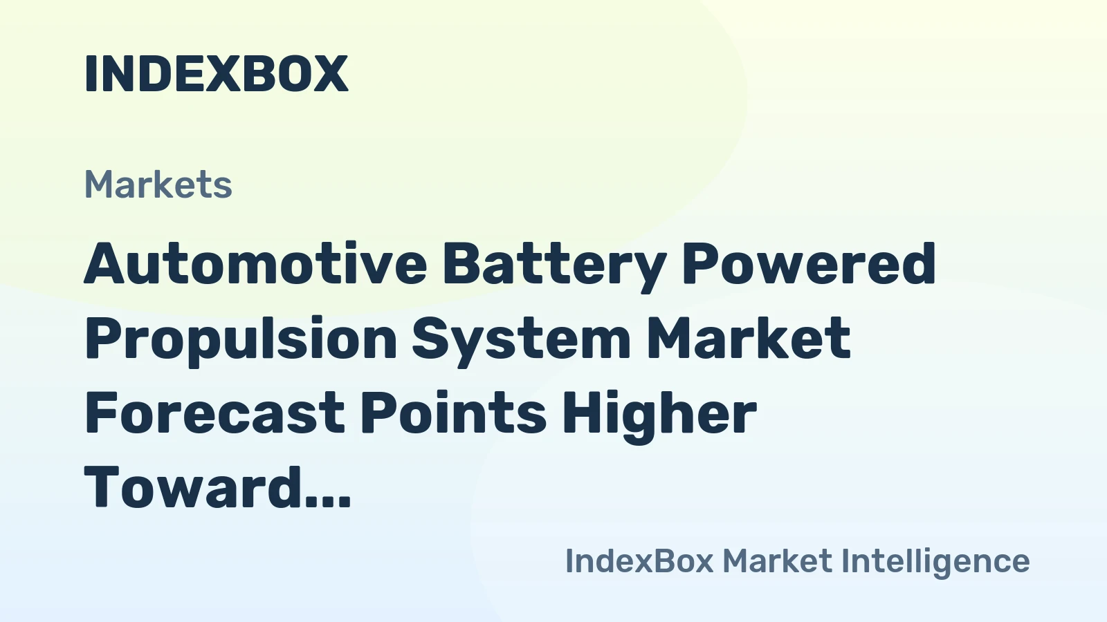 Automotive Battery Powered Propulsion System Market Forecast Points Higher Toward 2035, Driven by Global EV Adoption and Emissions Mandates