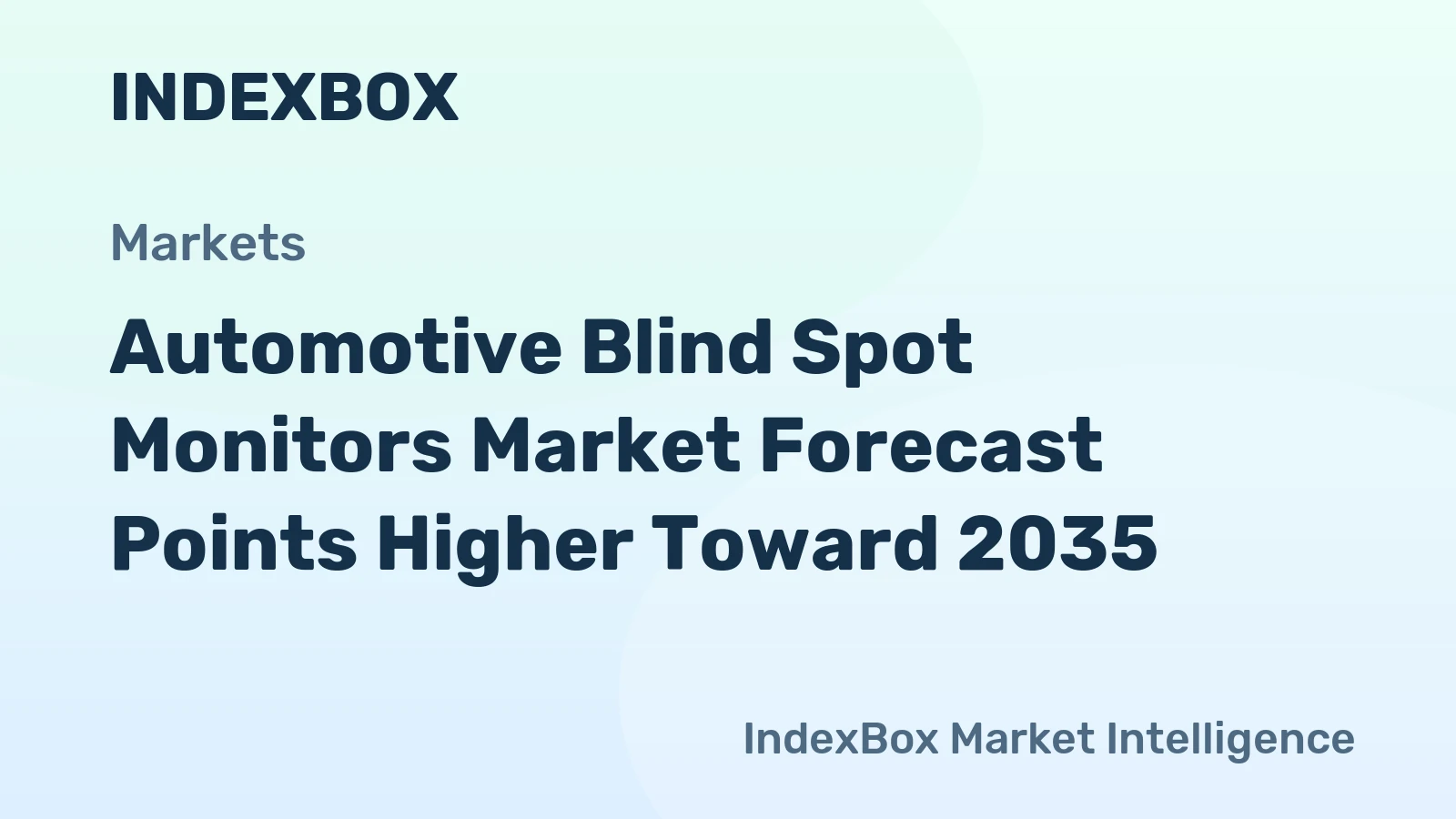 Automotive Blind Spot Monitors Market Forecast Points Higher Toward 2035, Driven by Regulatory Mandates and Sensor Fusion Advances