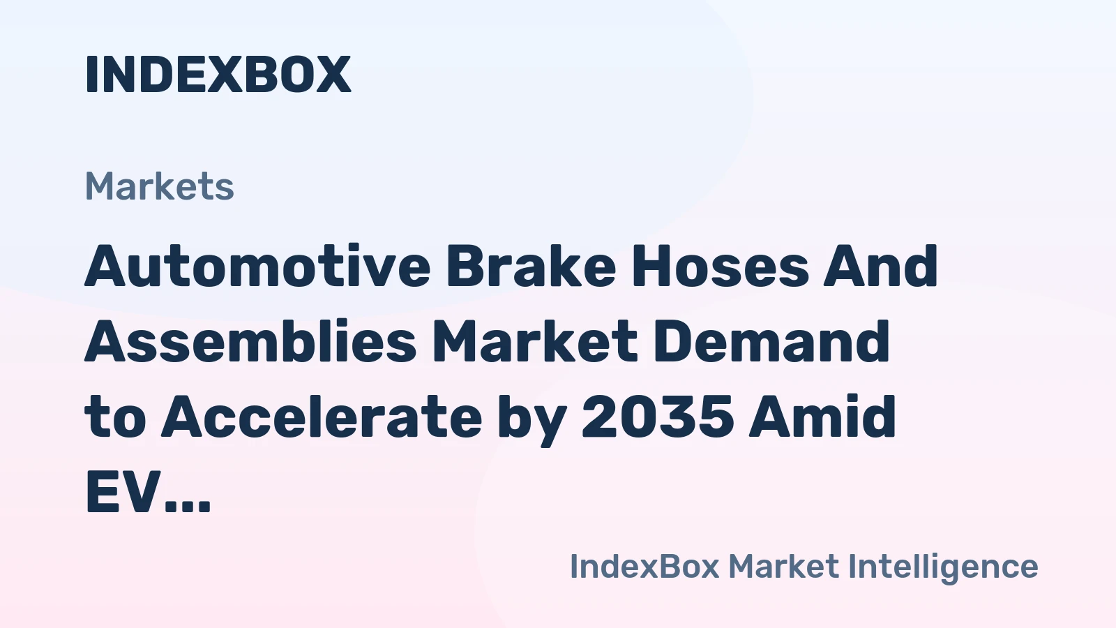 Automotive Brake Hoses and Assemblies Market Demand to Accelerate by 2035 Amid EV Platform Redesign and Aftermarket Expansion