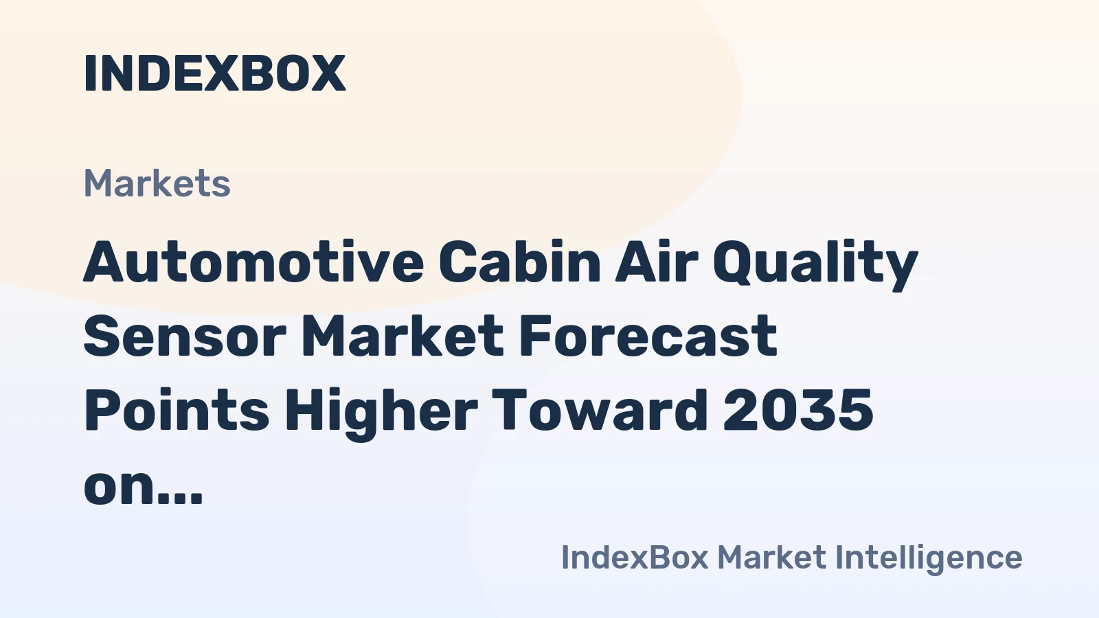 Automotive Cabin Air Quality Sensor Market Forecast Points Higher Toward 2035 on Regulatory Mandates and Health Awareness