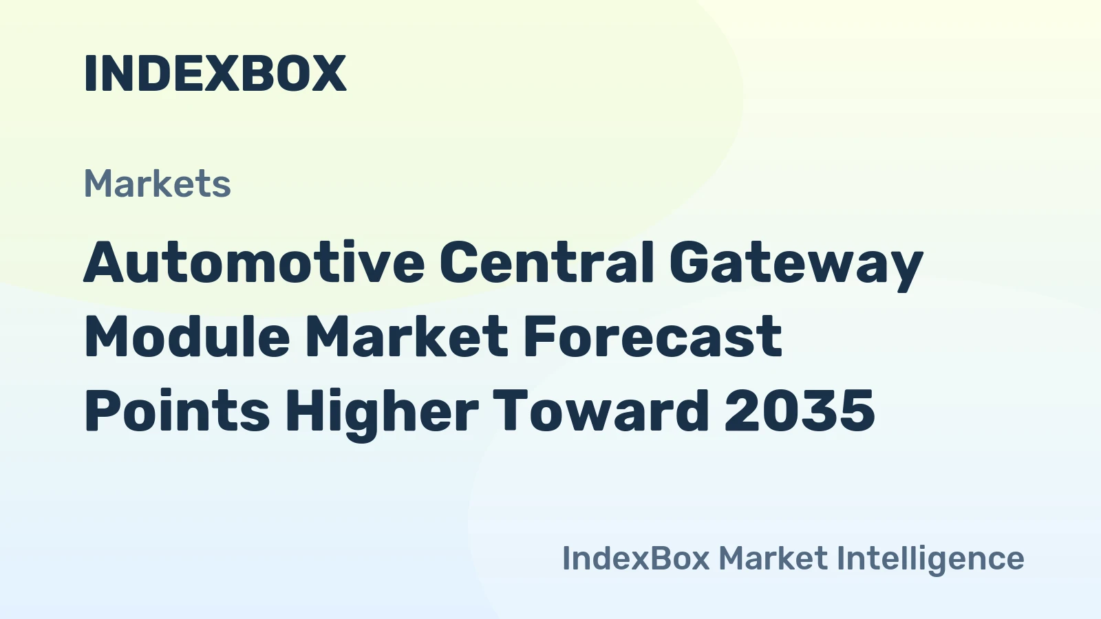 Automotive Central Gateway Module Market Forecast Points Higher Toward 2035, Driven by Zonal Architecture Migration