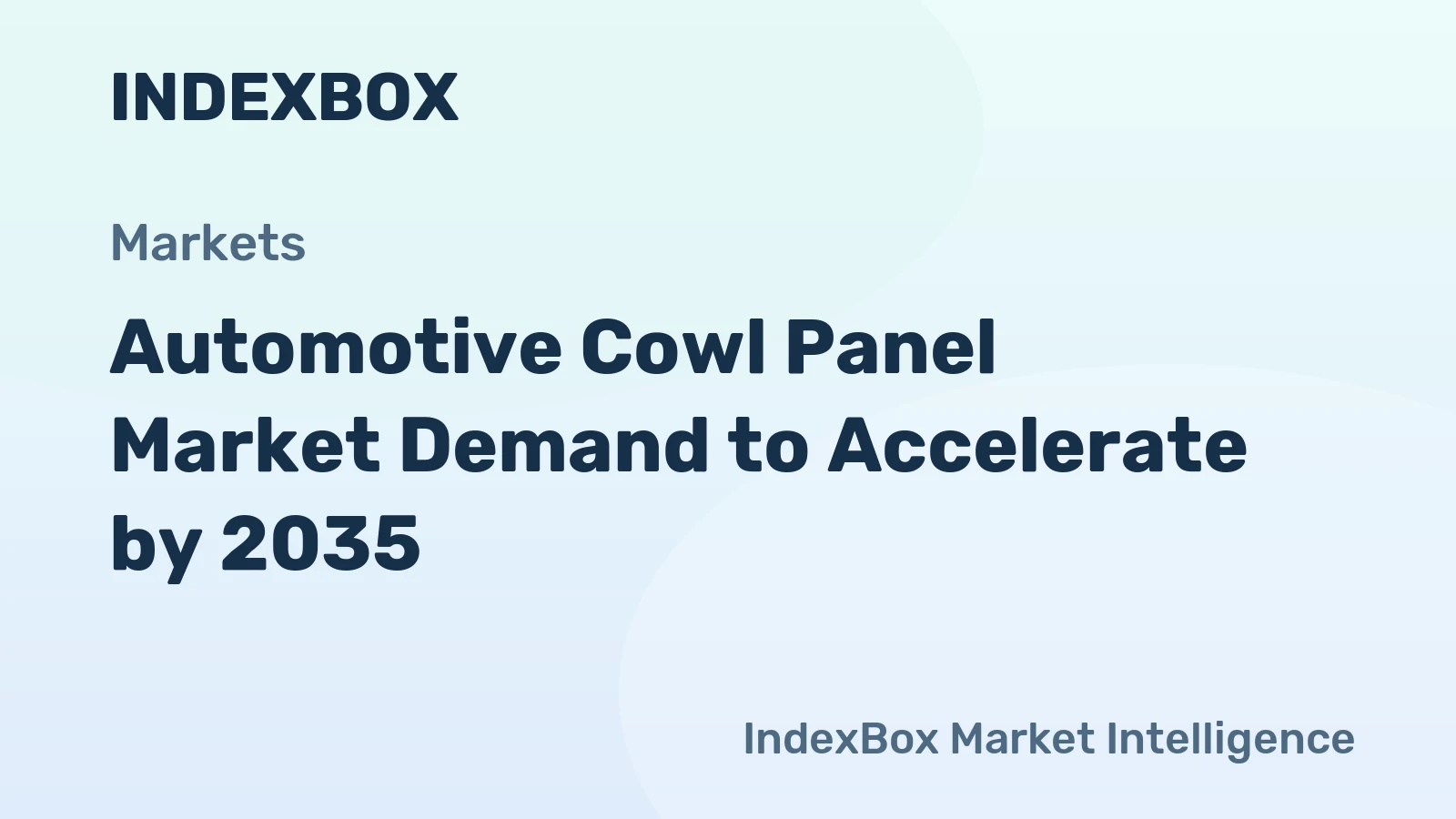 Automotive Cowl Panel Market Demand to Accelerate by 2035, Driven by Vehicle Electrification and ADAS Integration