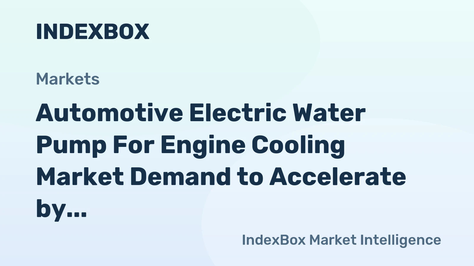 Automotive Electric Water Pump for Engine Cooling Market Demand to Accelerate by 2035, Driven by Hybrid Vehicle Expansion