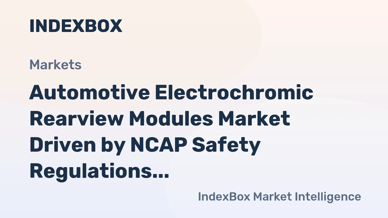 Automotive Electrochromic Rearview Modules Market Driven by NCAP Safety Regulations Through 2035