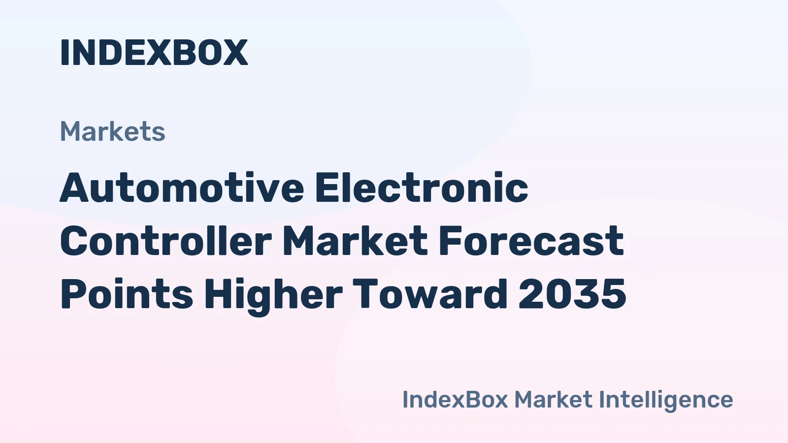 Automotive Electronic Controller Market Forecast Points Higher Toward 2035, Driven by Electrification and Domain Architecture Shift