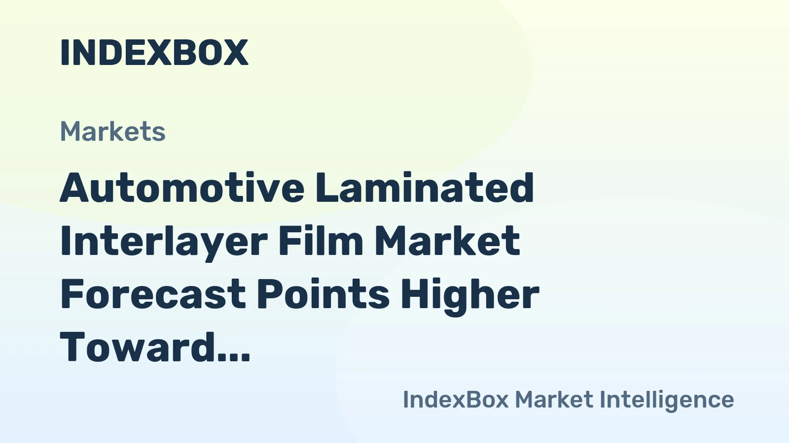 Automotive Laminated Interlayer Film Market Forecast Points Higher Toward 2035, Driven by Expanding EV Production and Acoustic Film Adoption