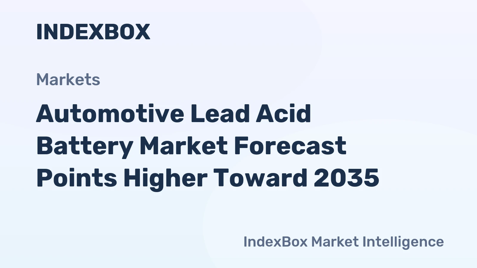 Automotive Lead Acid Battery Market Forecast Points Higher Toward 2035, Driven by Start-Stop Vehicle Proliferation and Aftermarket Replacement Cycles